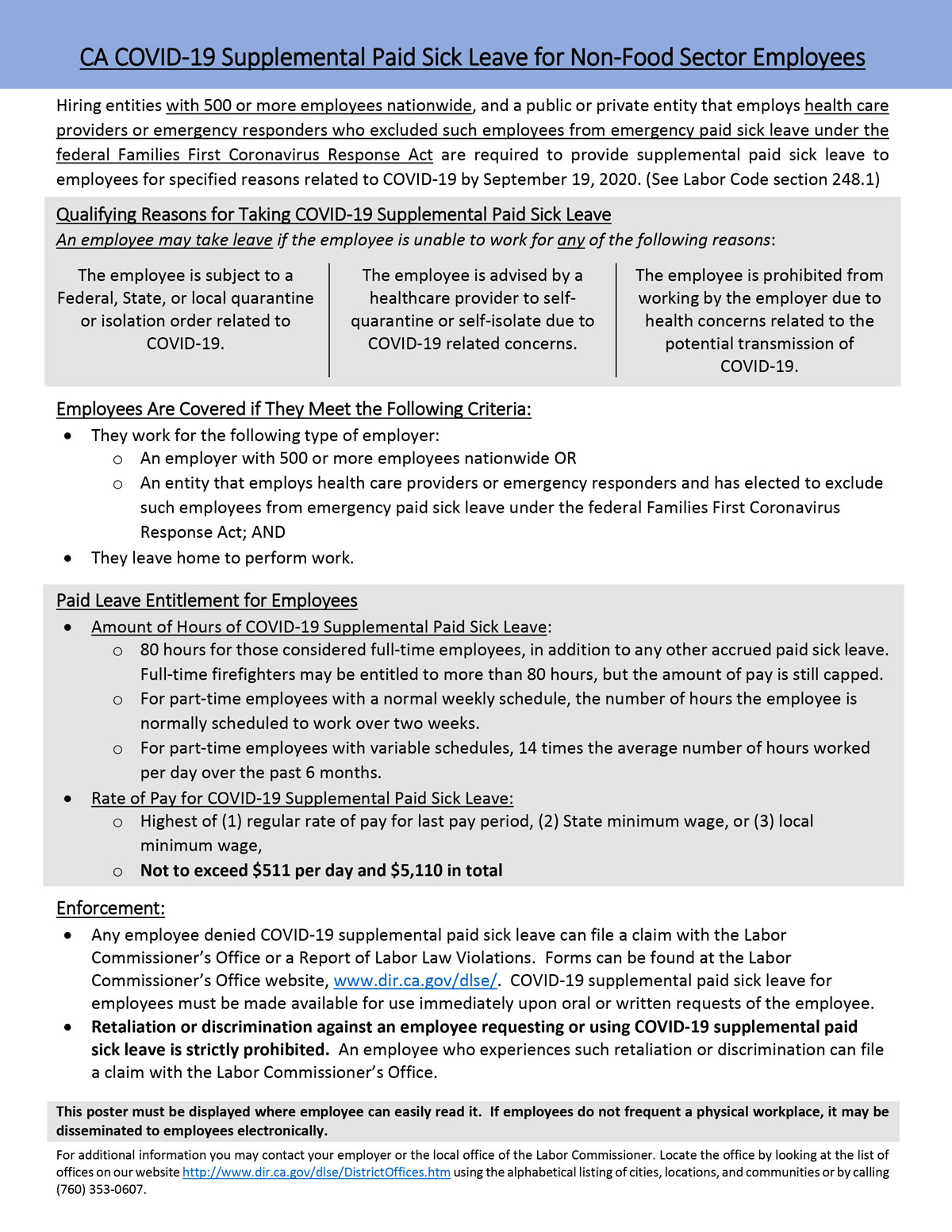 California – RUN Labor Law Posters