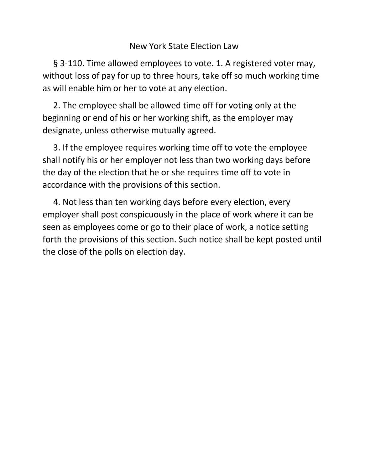 New York – RUN Labor Law Posters